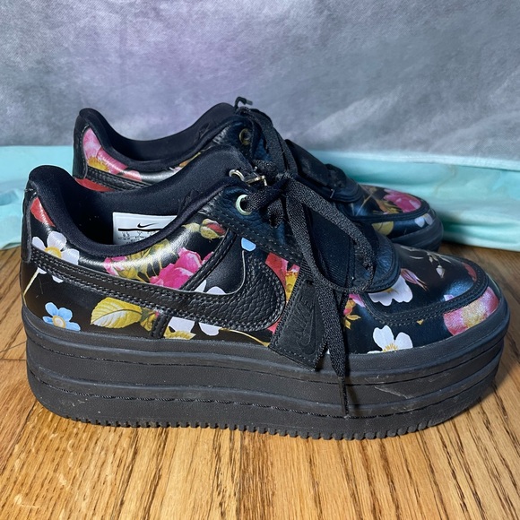 Nike | Shoes | Nike Vandal 2k Lx Black Floral Leather Platform Chunky ...